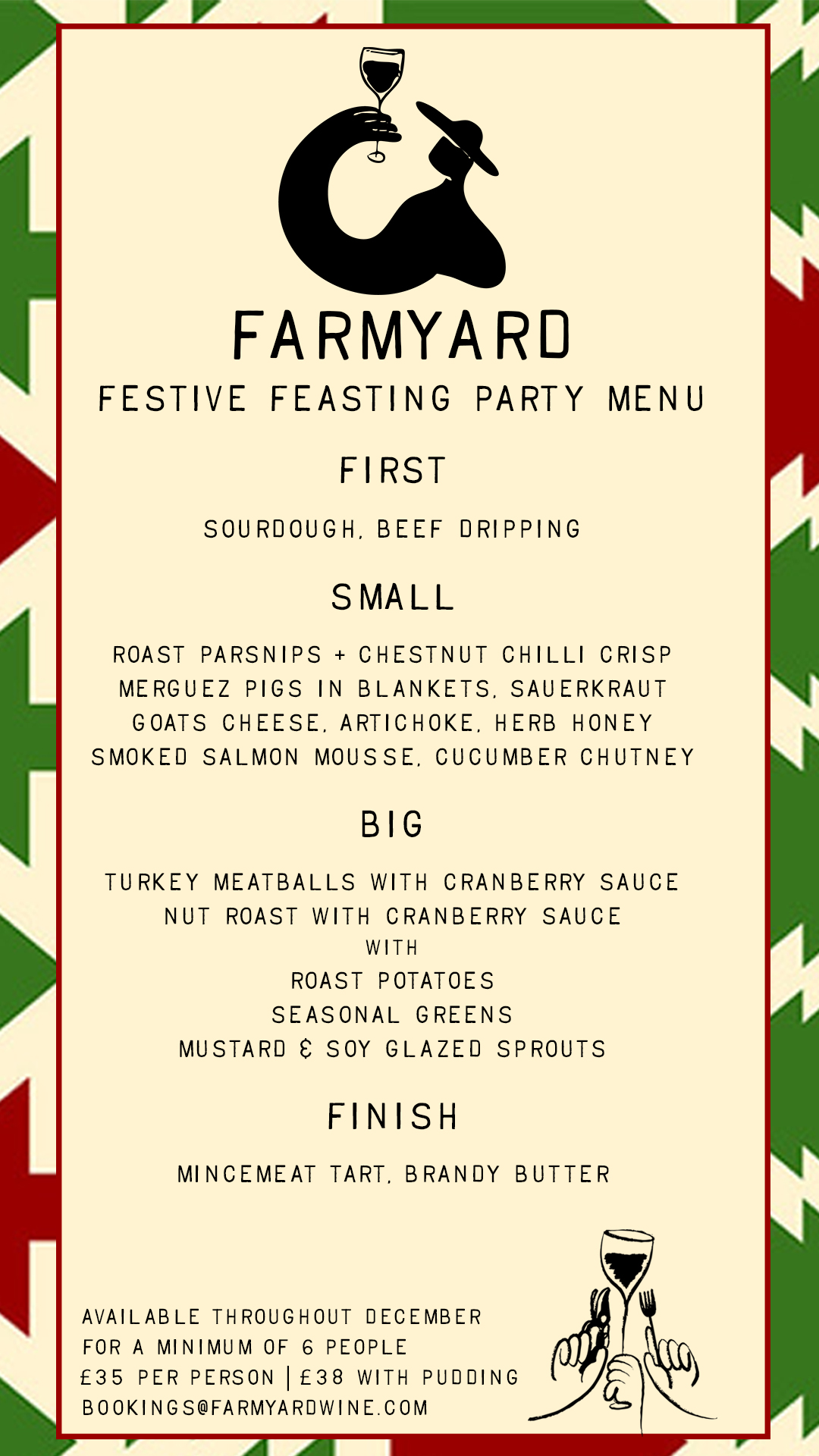 FESTIVE FEASTING MENU – our Christmas Party Menu 2025 – Farmyard ...
